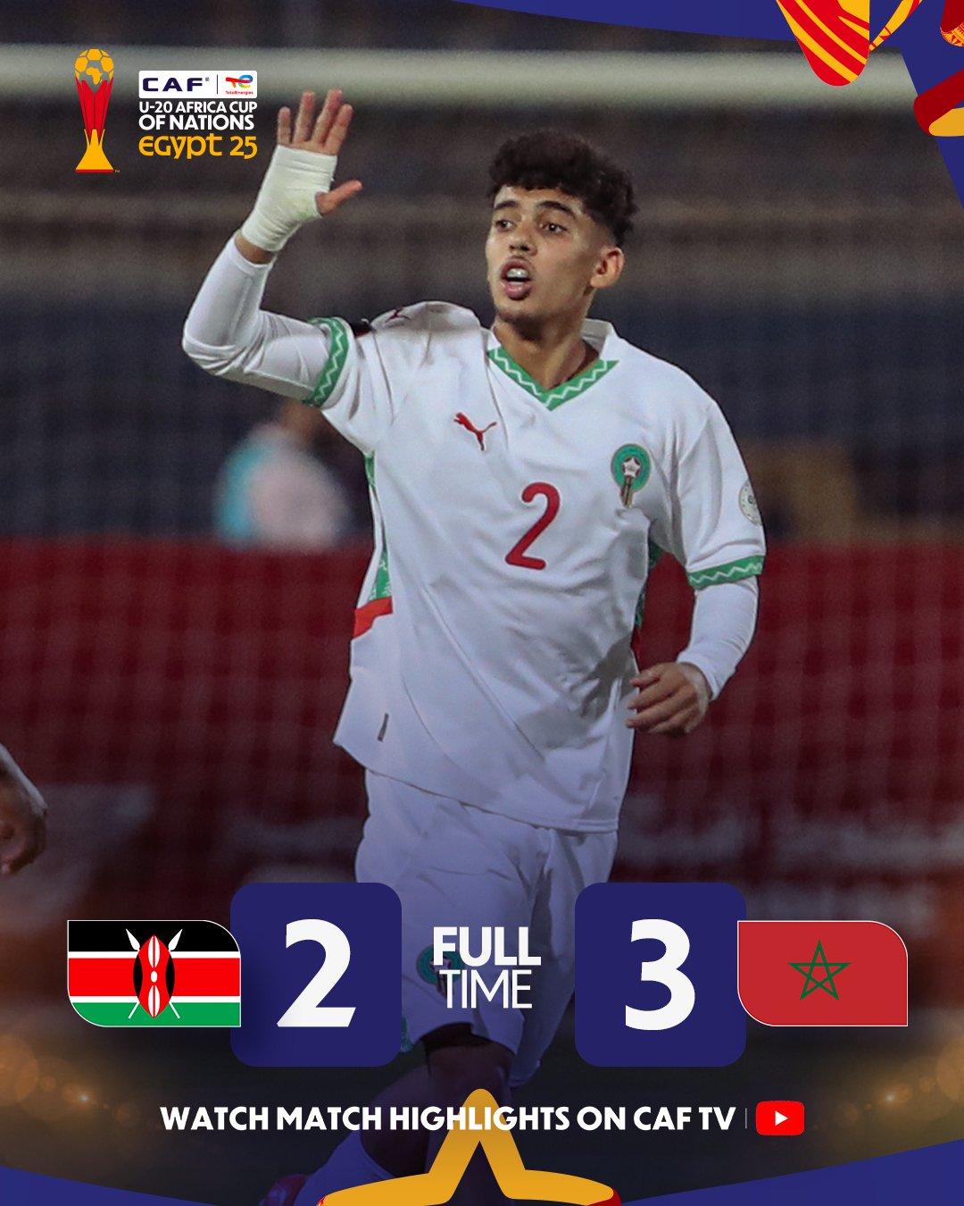 U20 AFCON: Morocco fight back to stun Kenya in five-goal thriller as ...