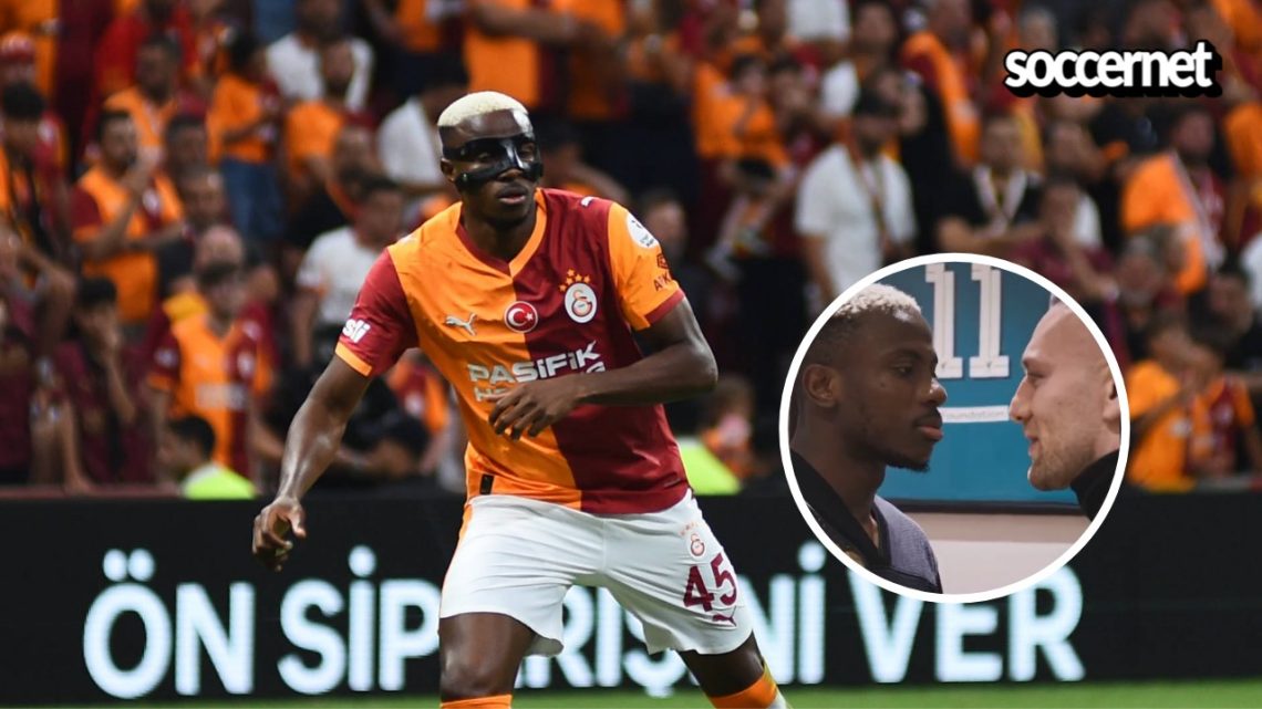 Watch: Victor Osimhen shares playful face-off moment with MMA champion ...