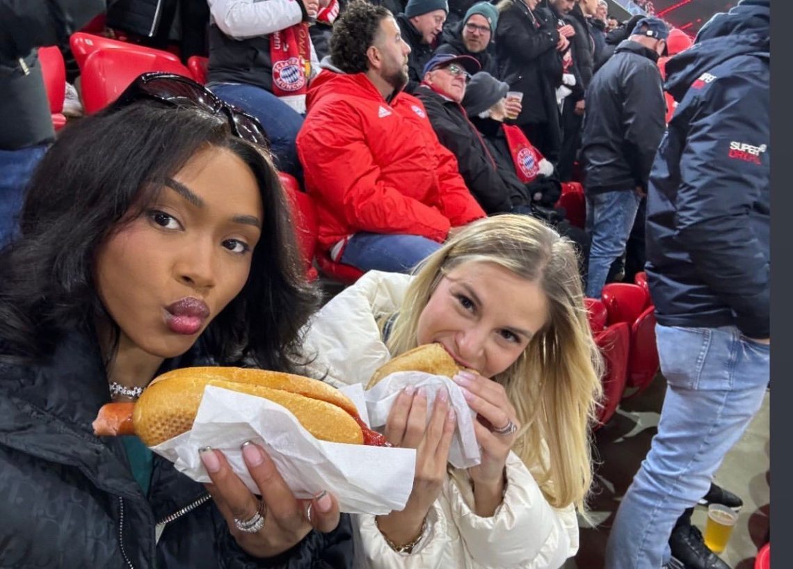Photos: Bukayo Saka's girlfriend Tolami Benson in Germany to support ...